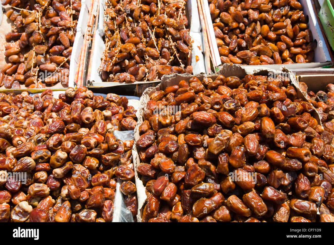 Dates for sale on a stall in Marrakech, Morocco Stock Photo - Alamy