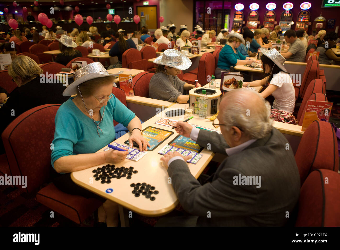 Customers at Mecca Bingo Hall, London Stock Photo - Alamy