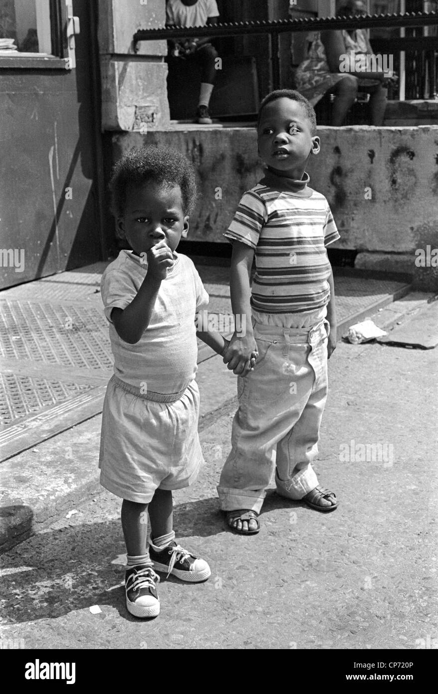 Streetscene in Harlem New York City 1970's Stock Photo - Alamy