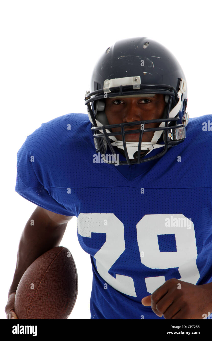 Football Player shot on a white background Stock Photo - Alamy