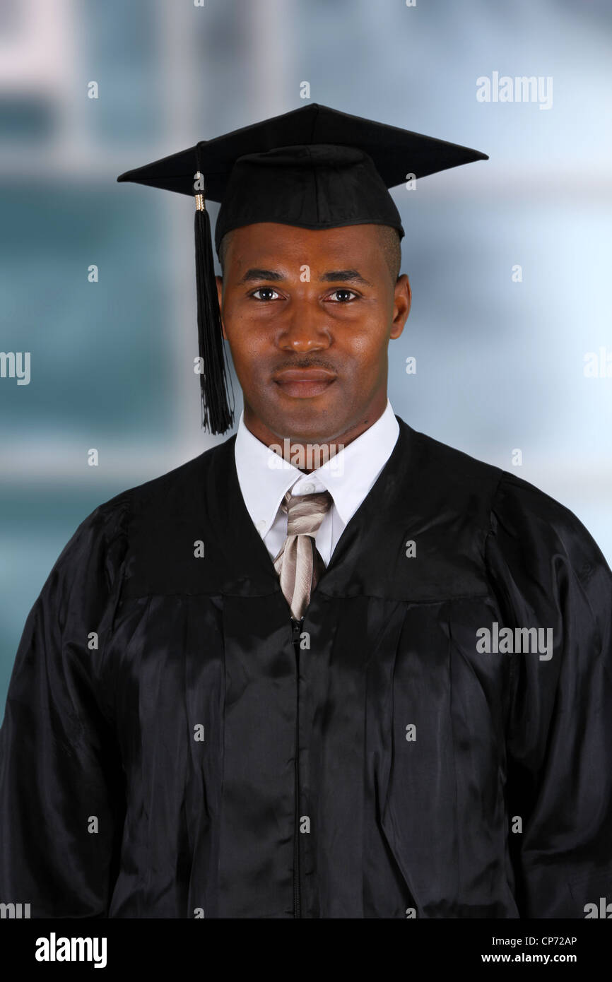 African American Man Graduating From His School Stock Photo - Alamy