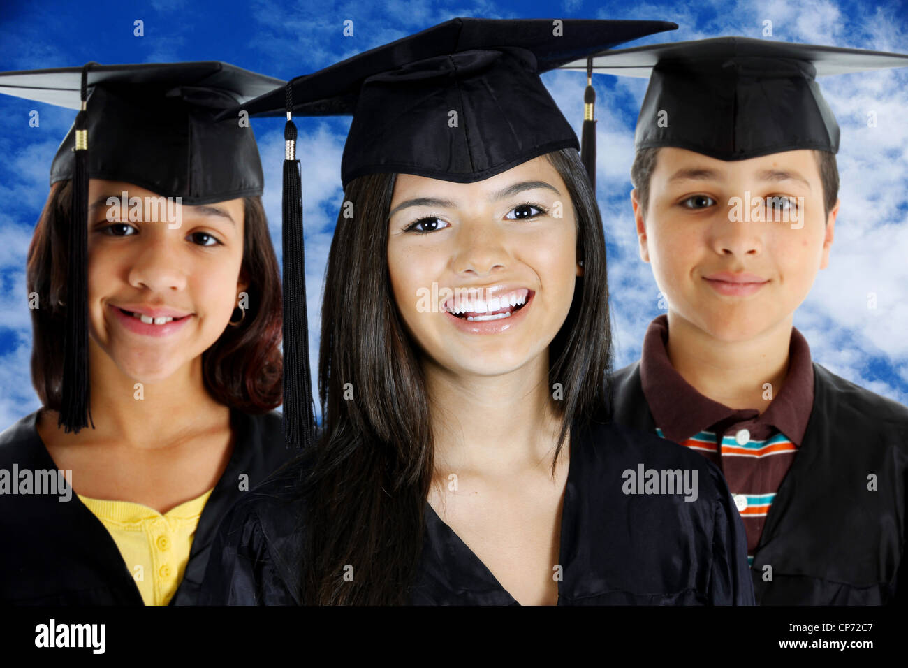 Graduation of teenage girls and boy Stock Photo - Alamy