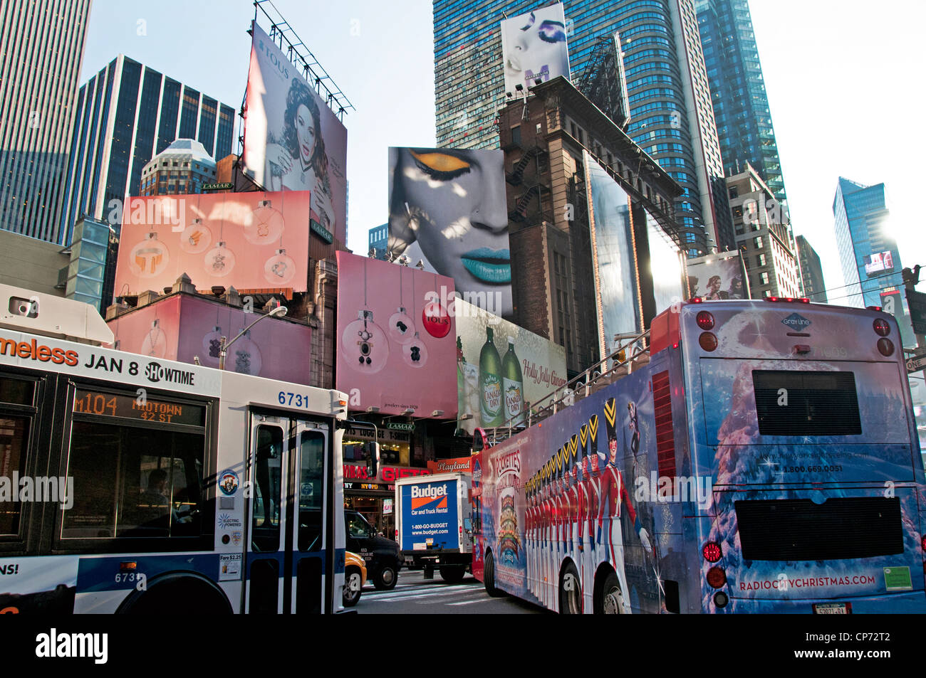 New York City Time Square buildings with huge billboards Stock Photo ...