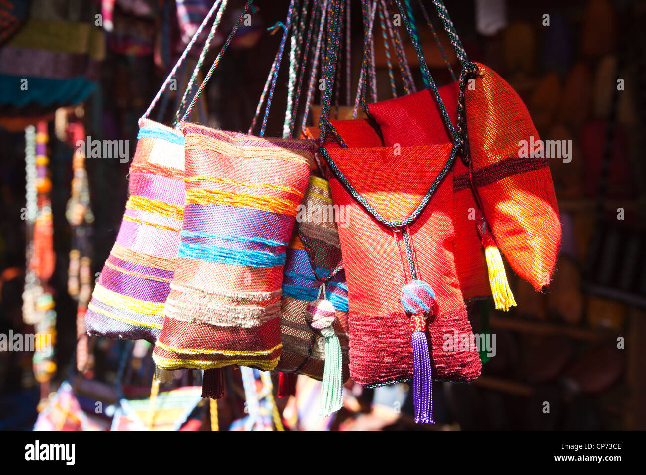 Moroccan hand bags in Marrakech, Morocco Stock Photo - Alamy