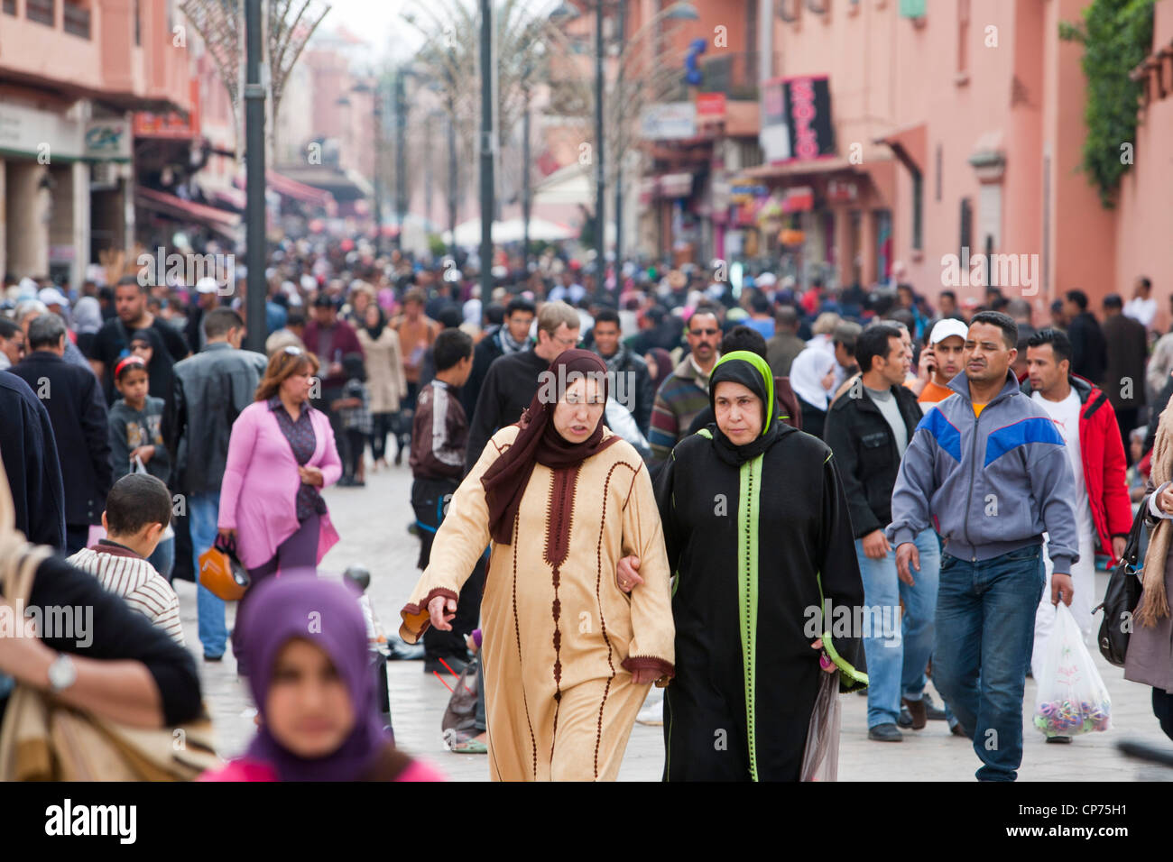 Crowds in Marrakech, Morocco Stock Photo - Alamy