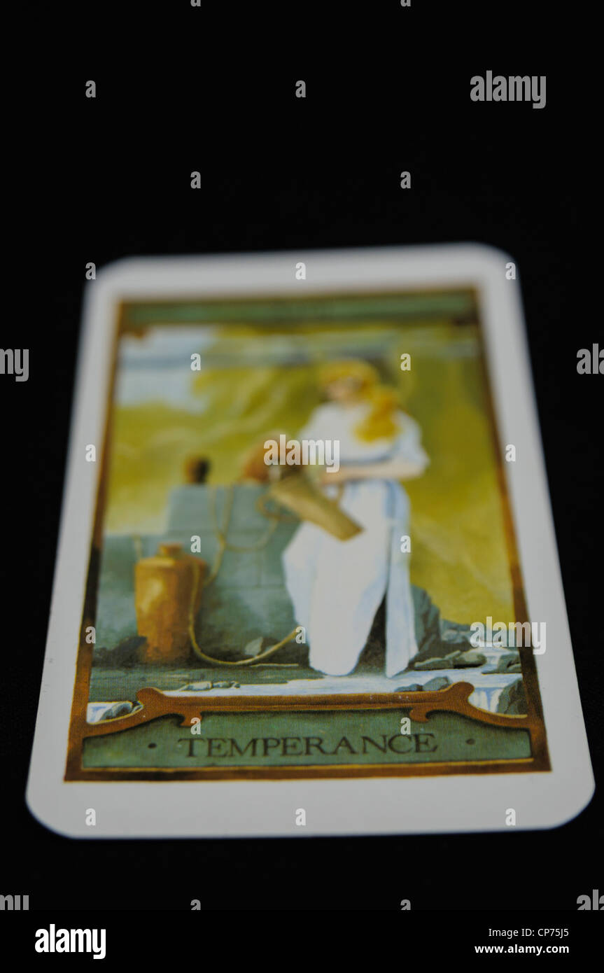 "Temperance" from a deck of Tarot Cards Stock Photo - Alamy