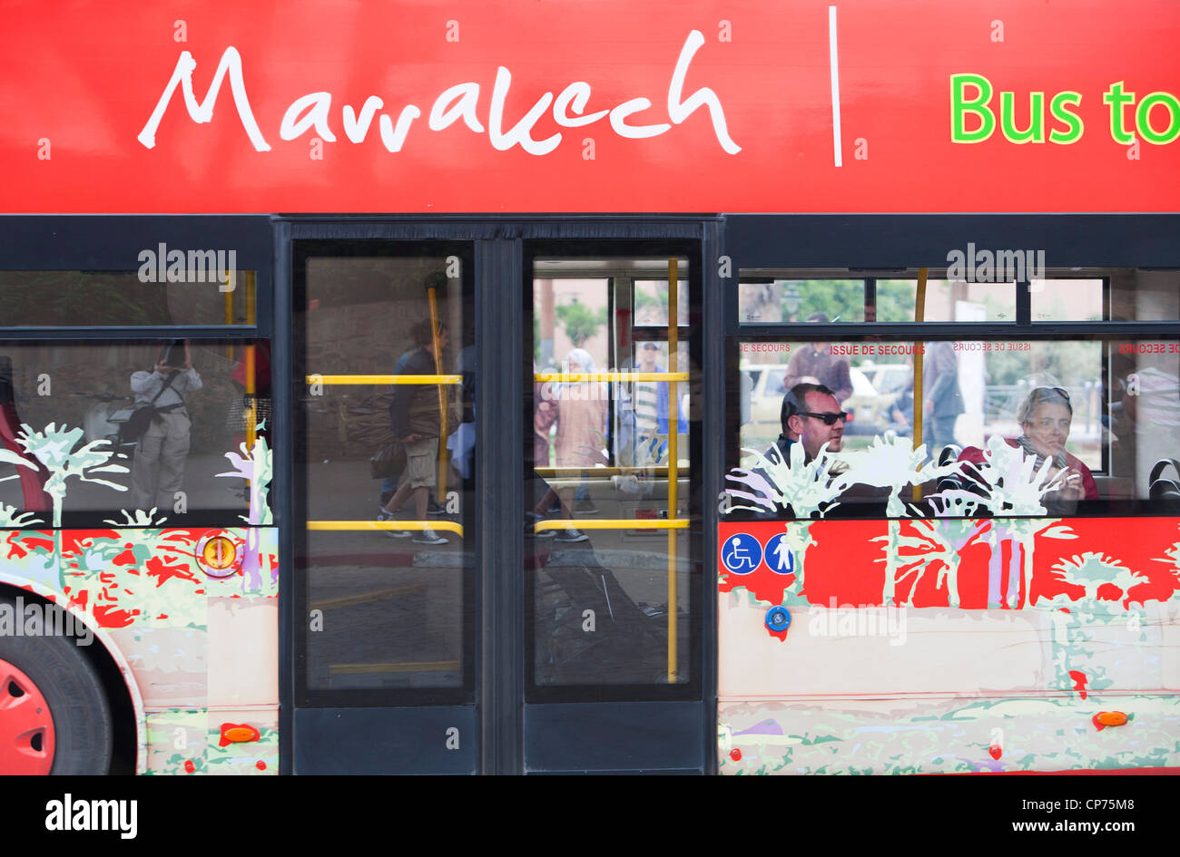 A tour bus in Marrakech, Morocco, North Africa Stock Photo - Alamy