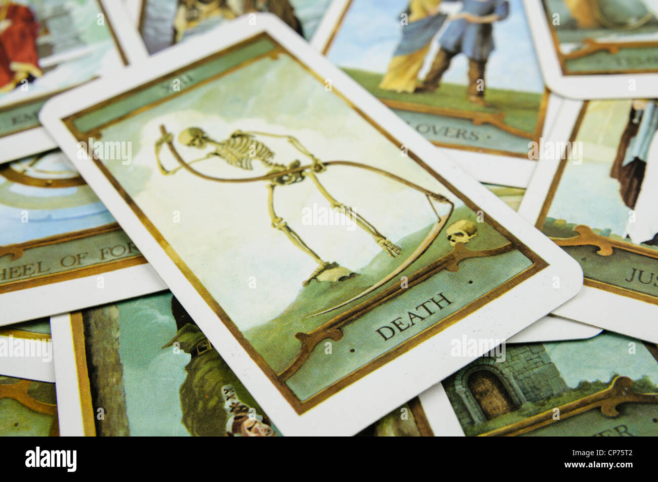 "Death" on a deck of Tarot Cards Stock Photo - Alamy
