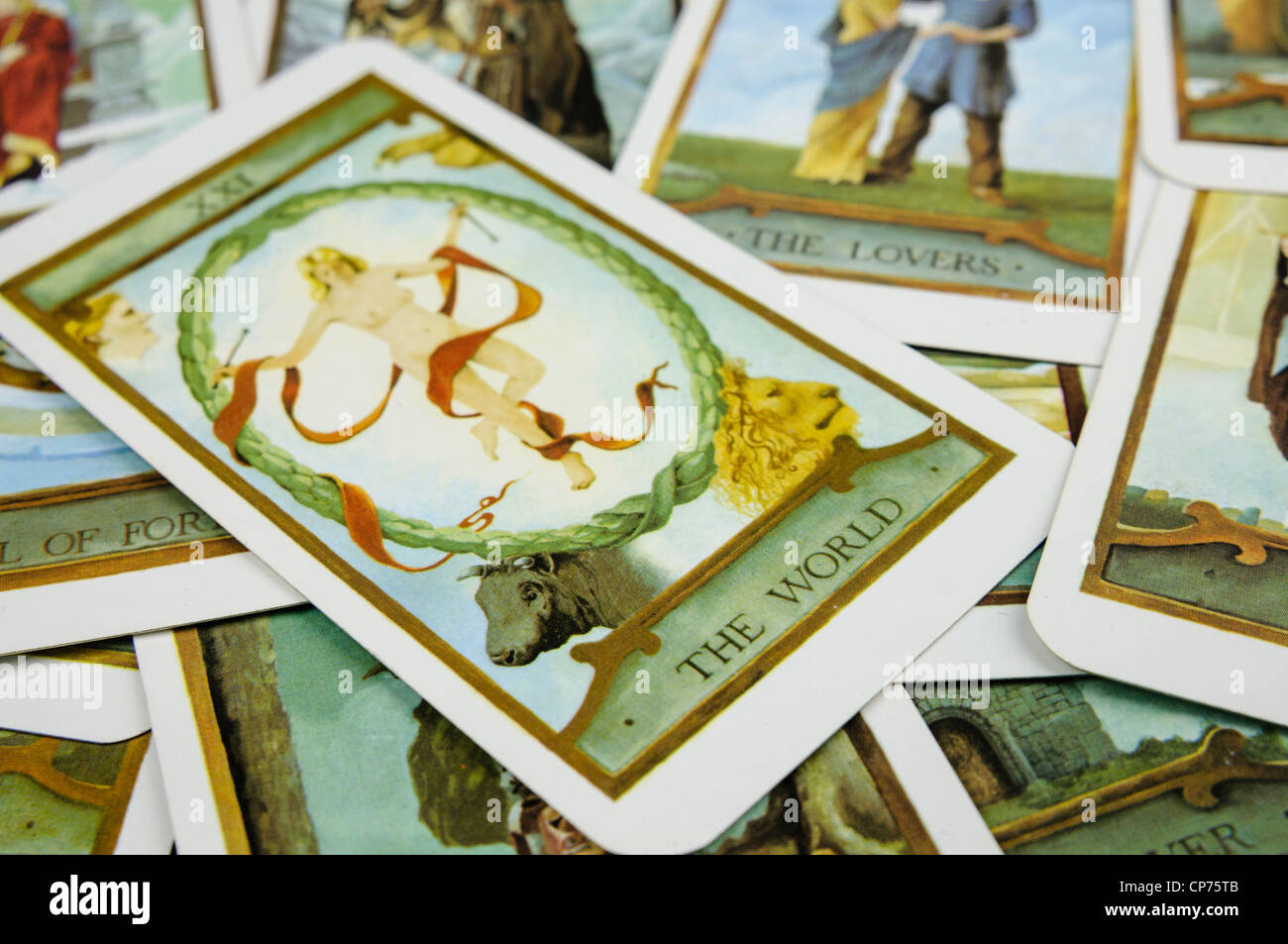 "The World" on a deck of Tarot Cards Stock Photo - Alamy