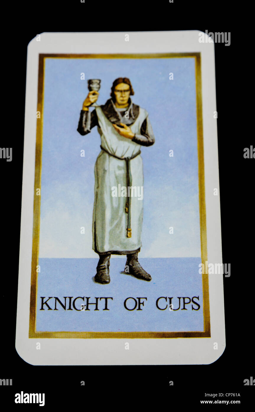 "Knight of Cups" card from a deck of Tarot Cards Stock Photo - Alamy