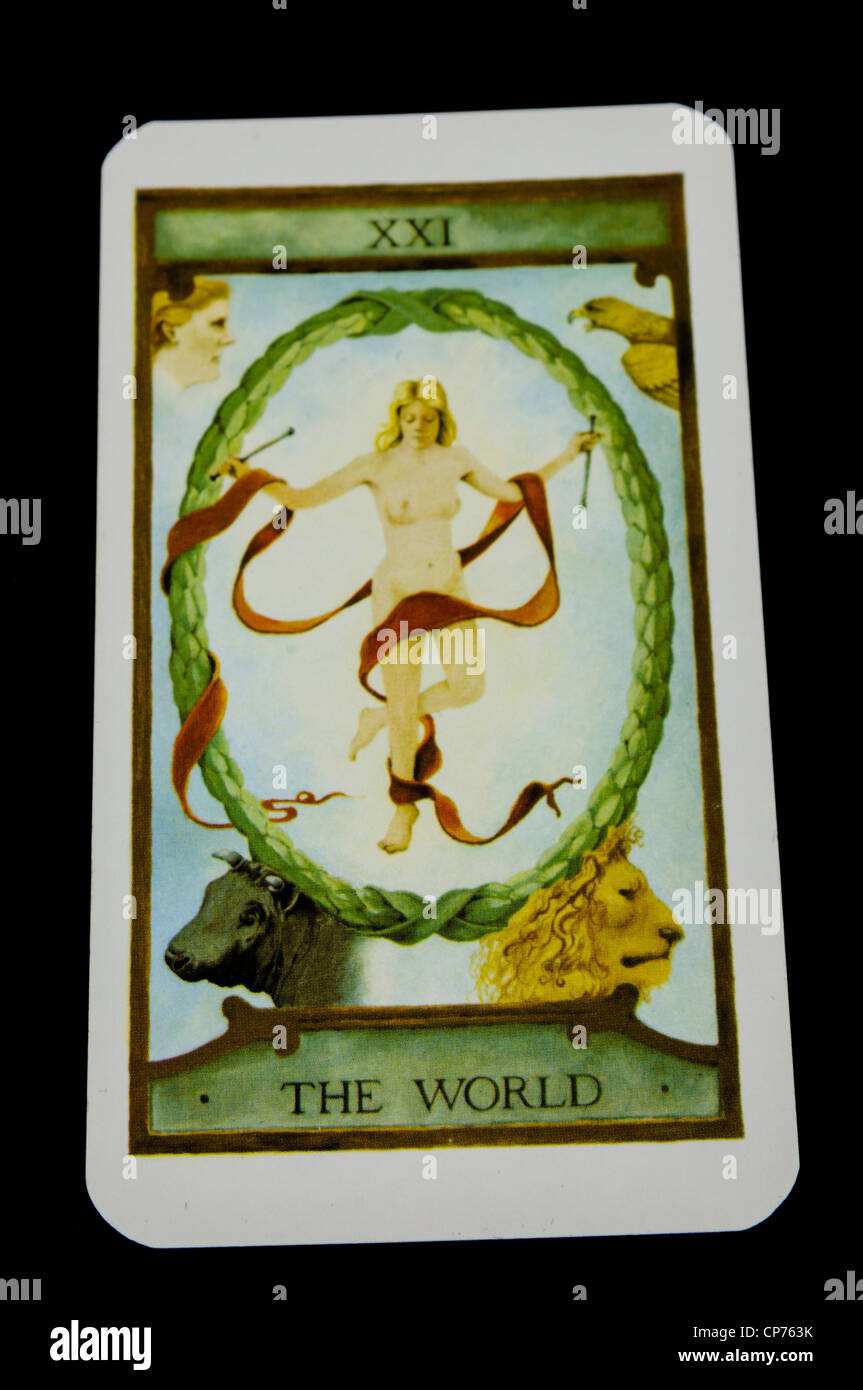 "The World" card from a deck of Tarot Cards Stock Photo - Alamy