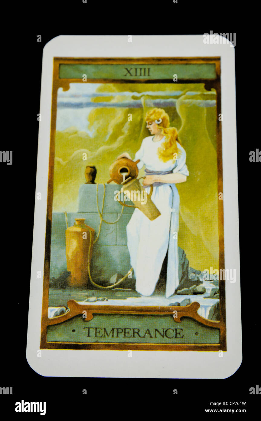 "Temperance" card from a deck of Tarot Cards Stock Photo - Alamy