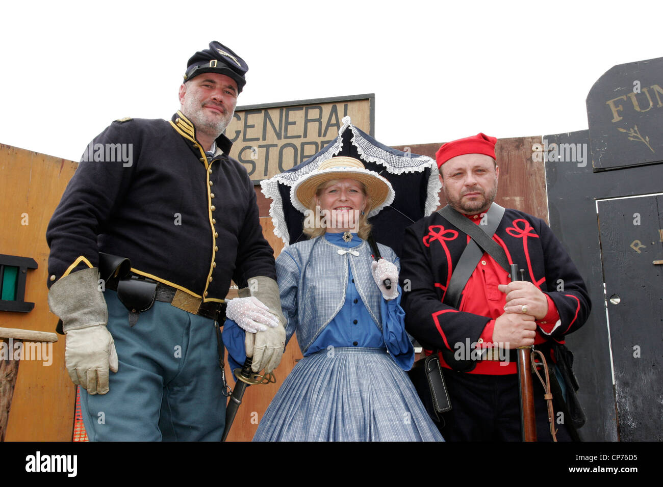 Participants in Victorian costume at the Calne Country Music Festival ...