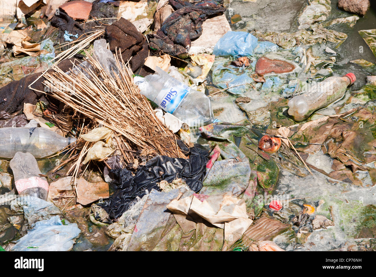 polluted water way in Marrakech, Morocco Stock Photo - Alamy
