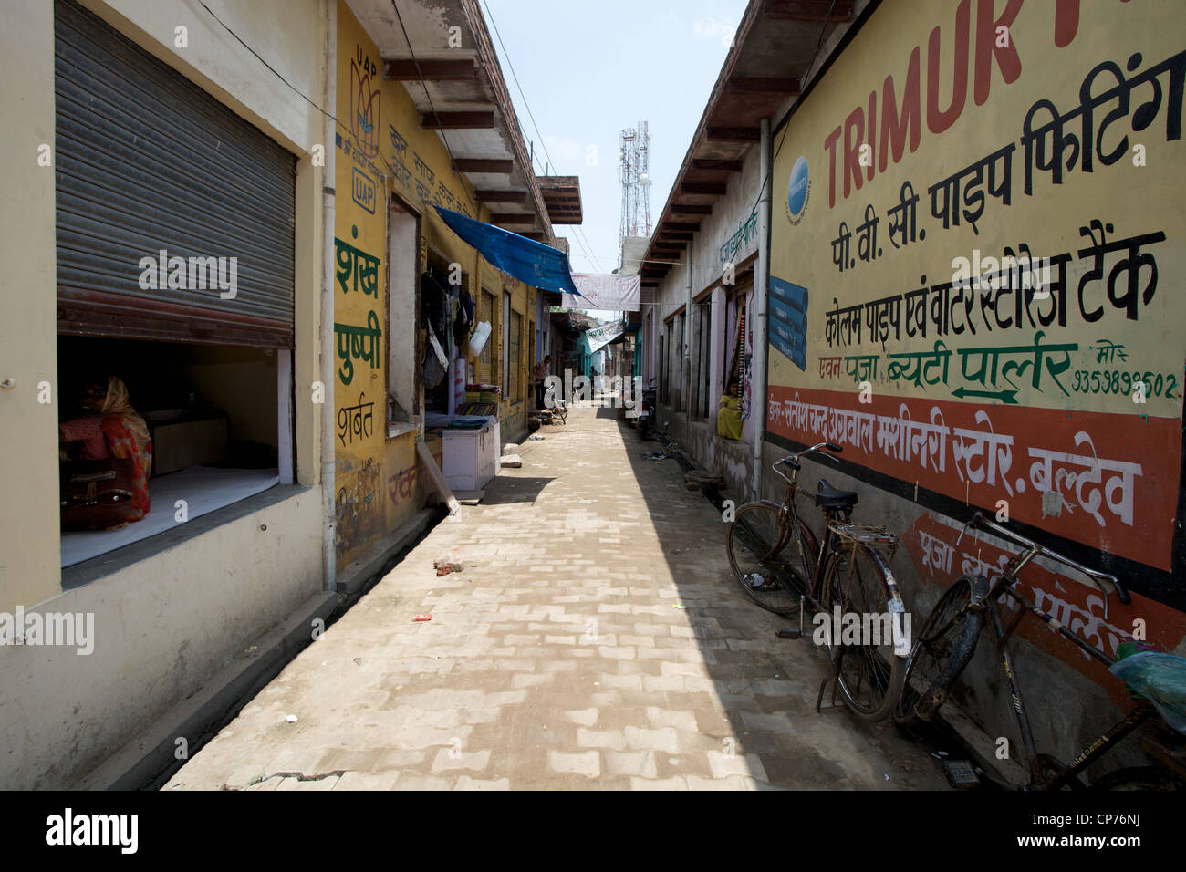 Street scene in Indian village Stock Photo - Alamy