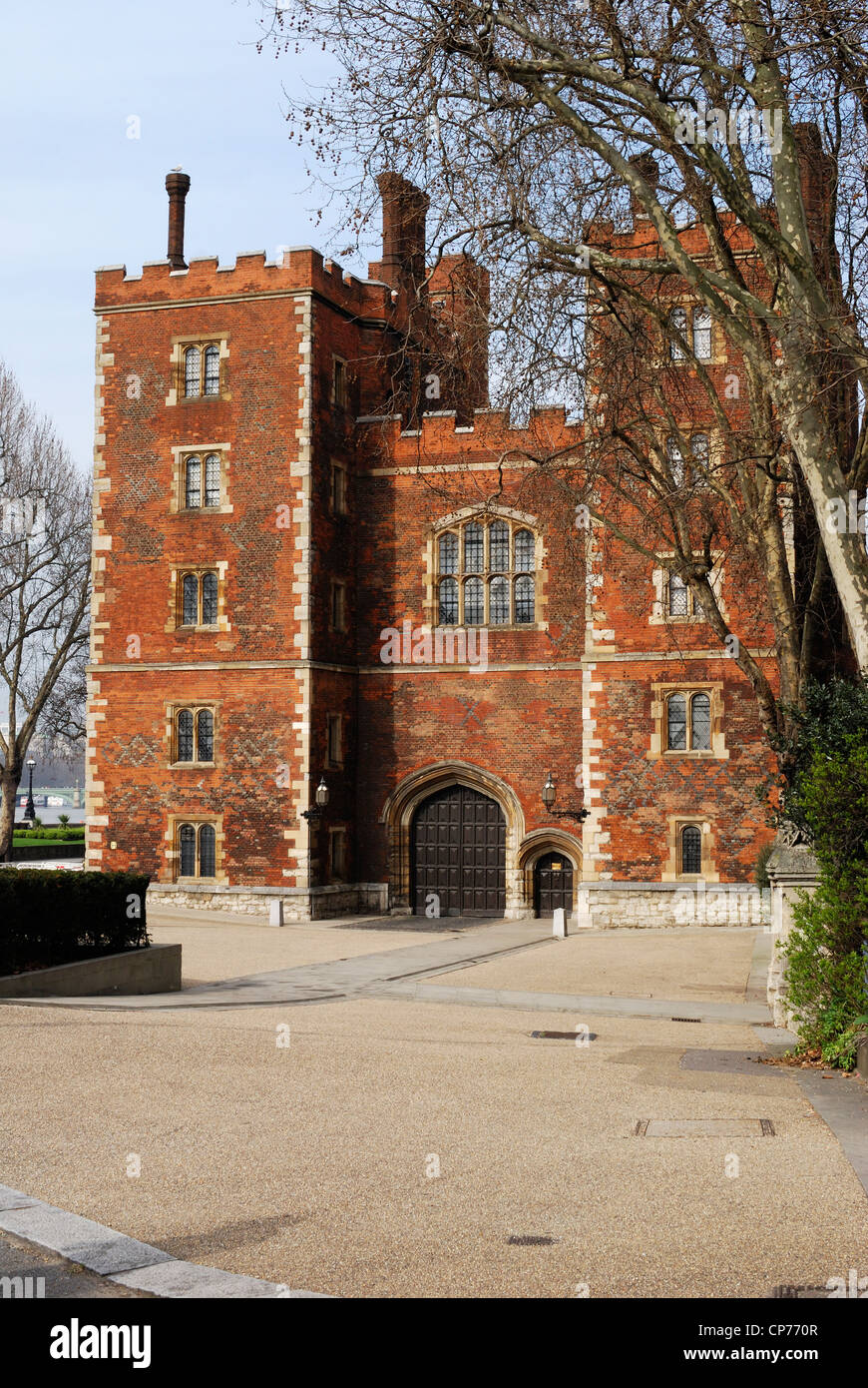 Entrance to Lambeth Palace (home to Archbishop of London). London ...