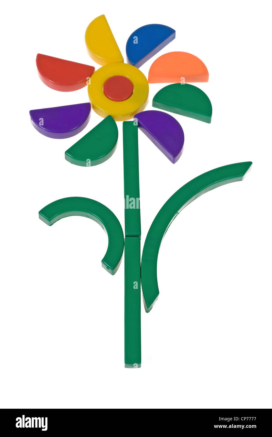 Flower arranged from blocks Stock Photo - Alamy