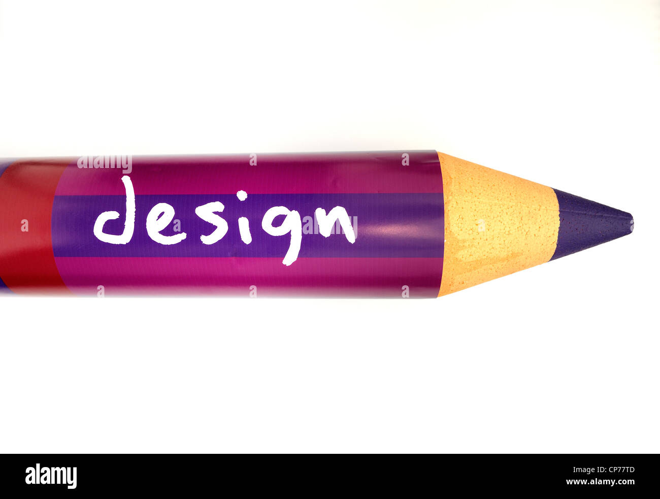 design on a giant pencil Stock Photo - Alamy