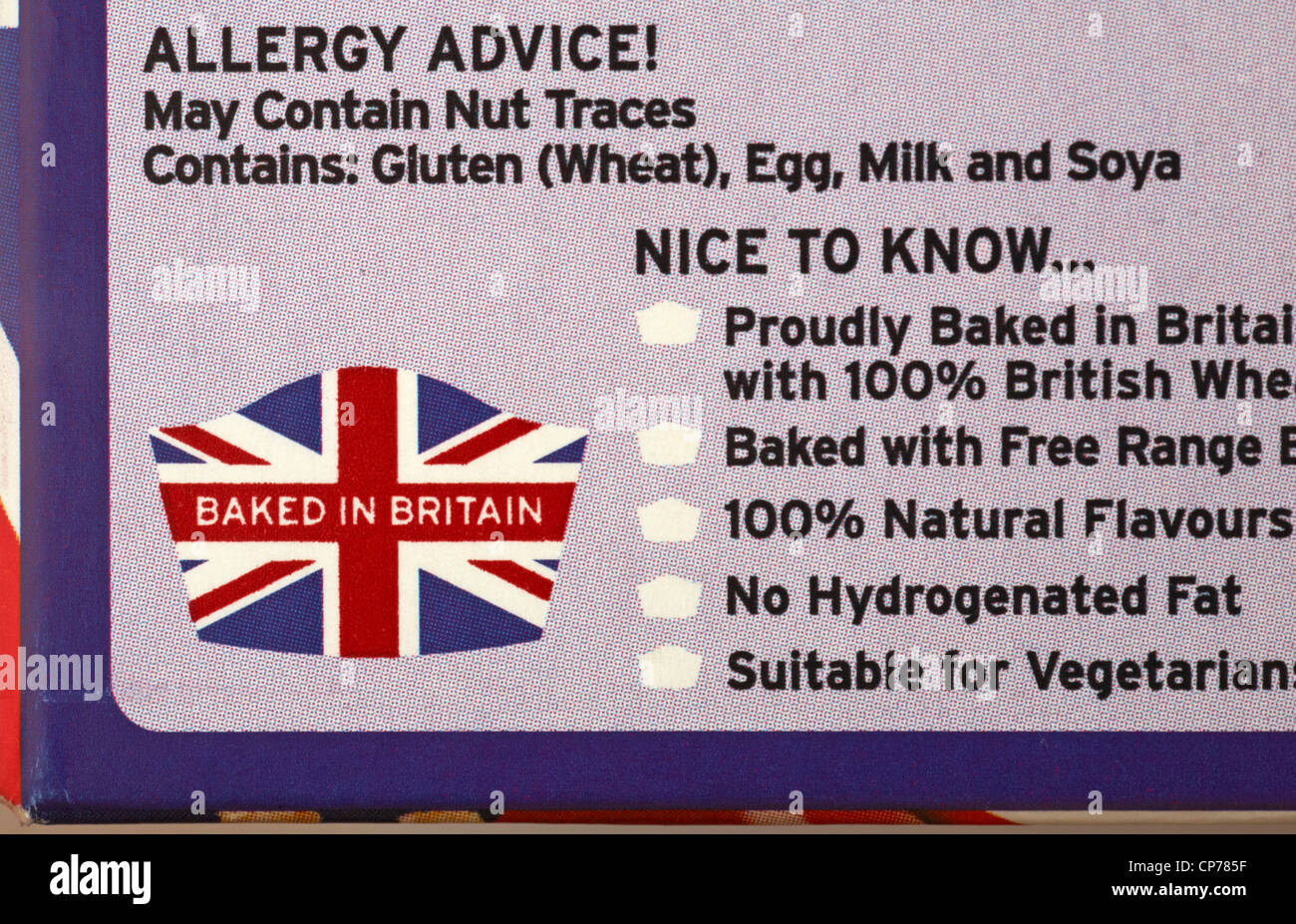 information on box food packaging of box of special edition Mr Kipling ...