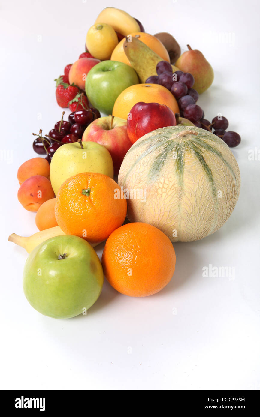 miscellaneous fruits isolated Stock Photo - Alamy
