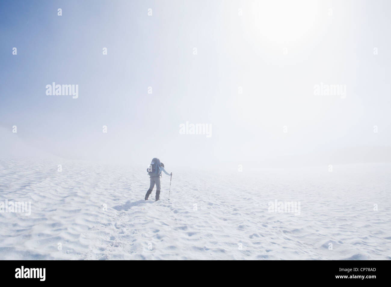 Ascending steep snow slope hi-res stock photography and images - Alamy