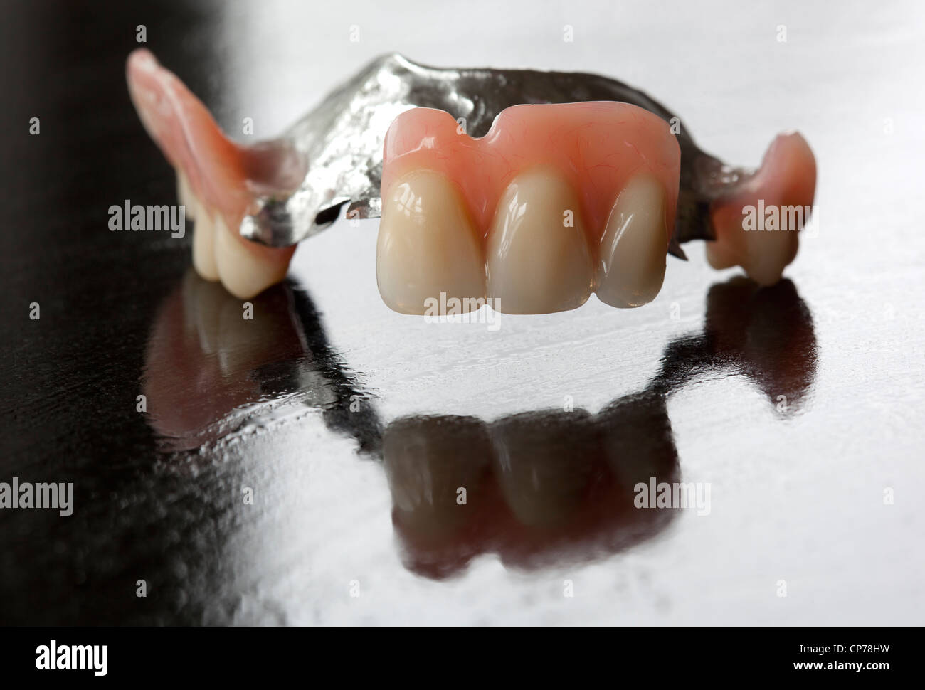 False Teeth Or Dentures Stock Photo Alamy