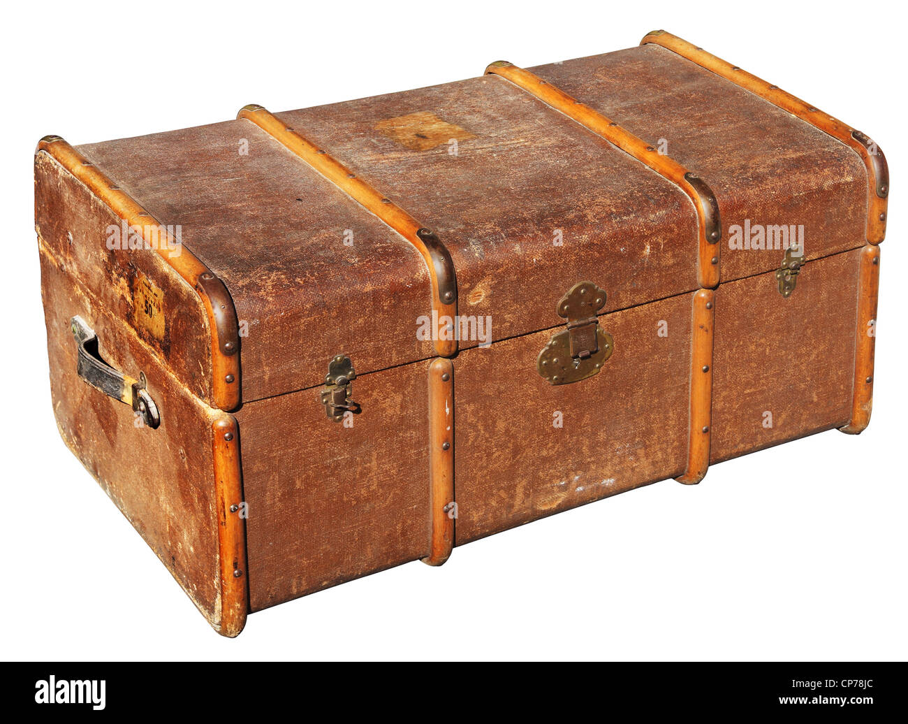 The old chest used to transport clothes on long journeys Stock Photo ...