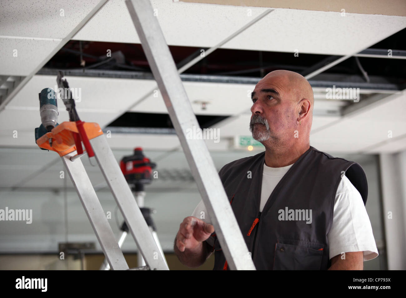 Installation Of A False Ceiling High Resolution Stock Photography and ...