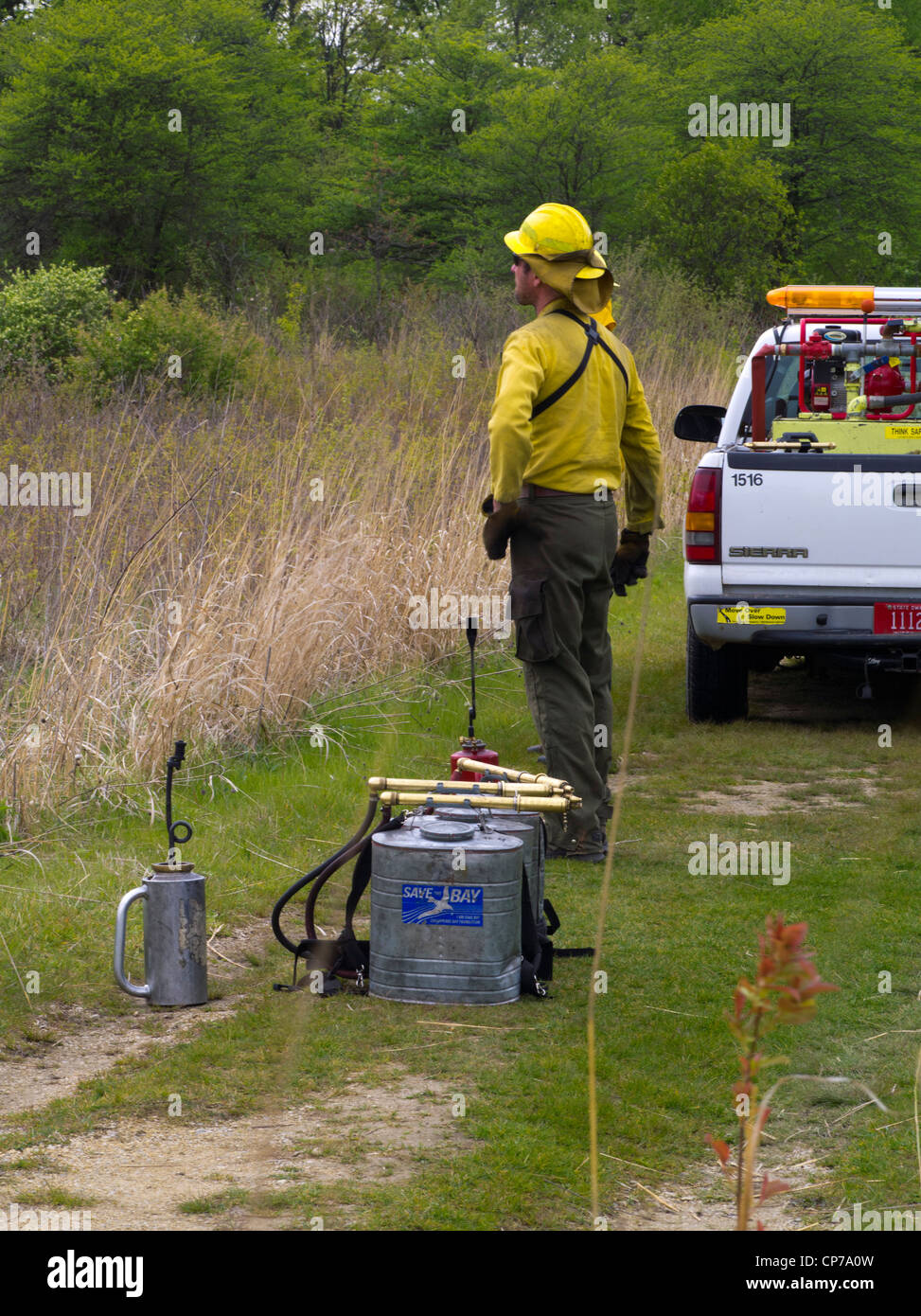 Prescribed prairie burn at the University of Wisconsin Arboretum ...
