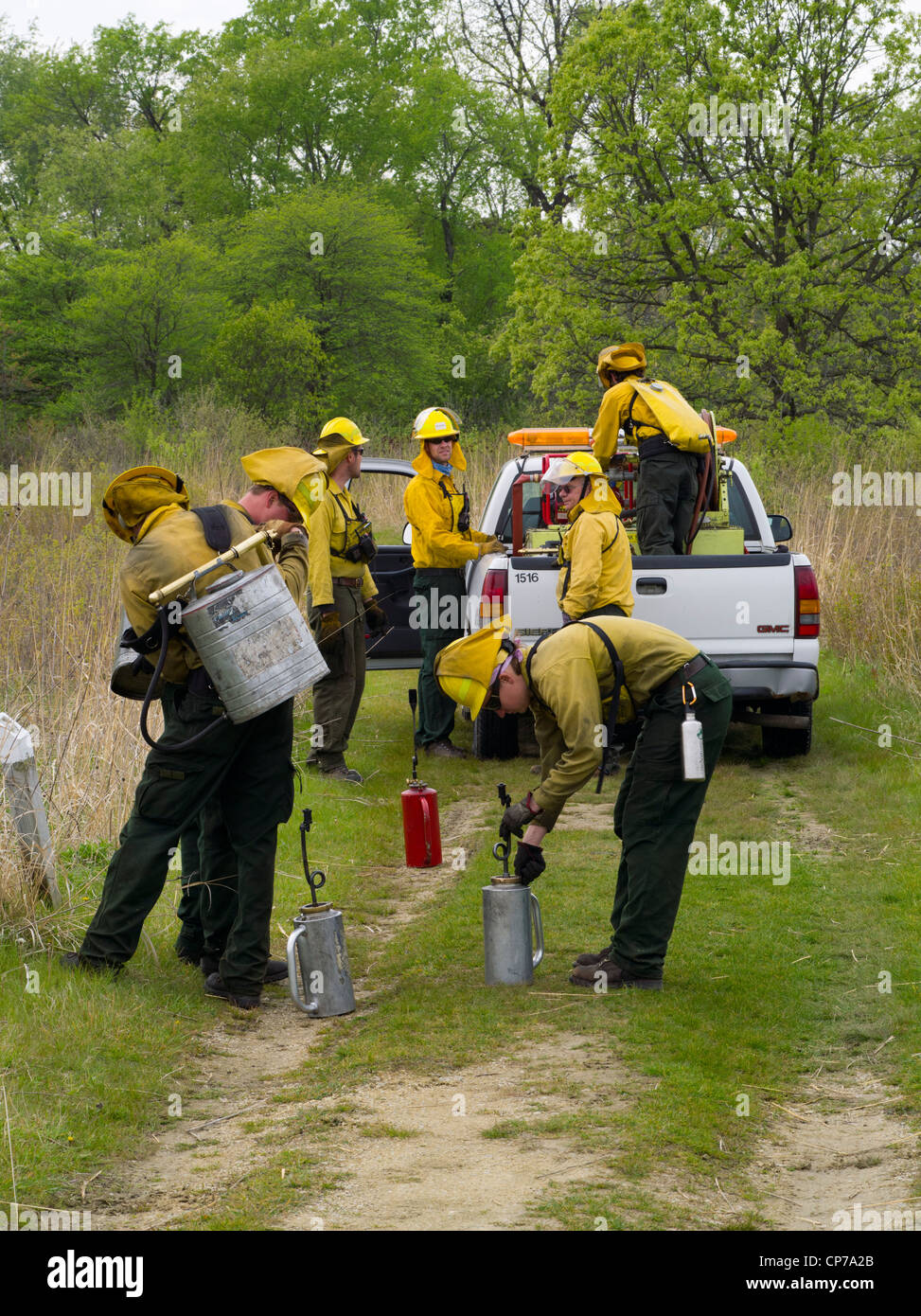 Prescribed prairie burn at the University of Wisconsin Arboretum ...