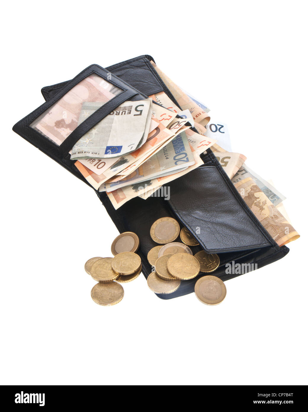 Full wallet on white background Stock Photo - Alamy