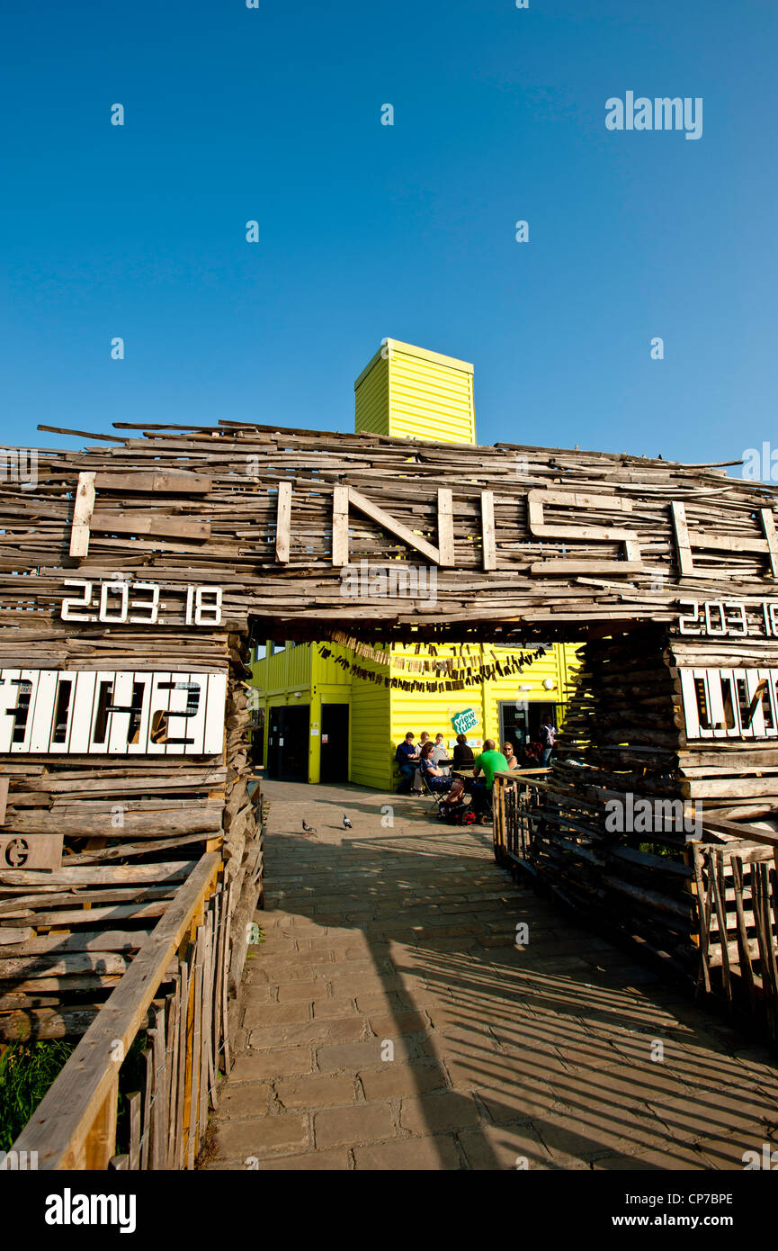 Container Cafe by Olympic Park, London, United Kingdom Stock Photo - Alamy