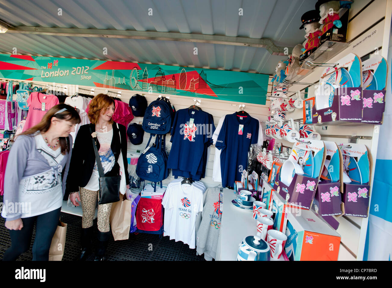 Official olympic merchandise on sale by Greenway, Olympic Park, London ...
