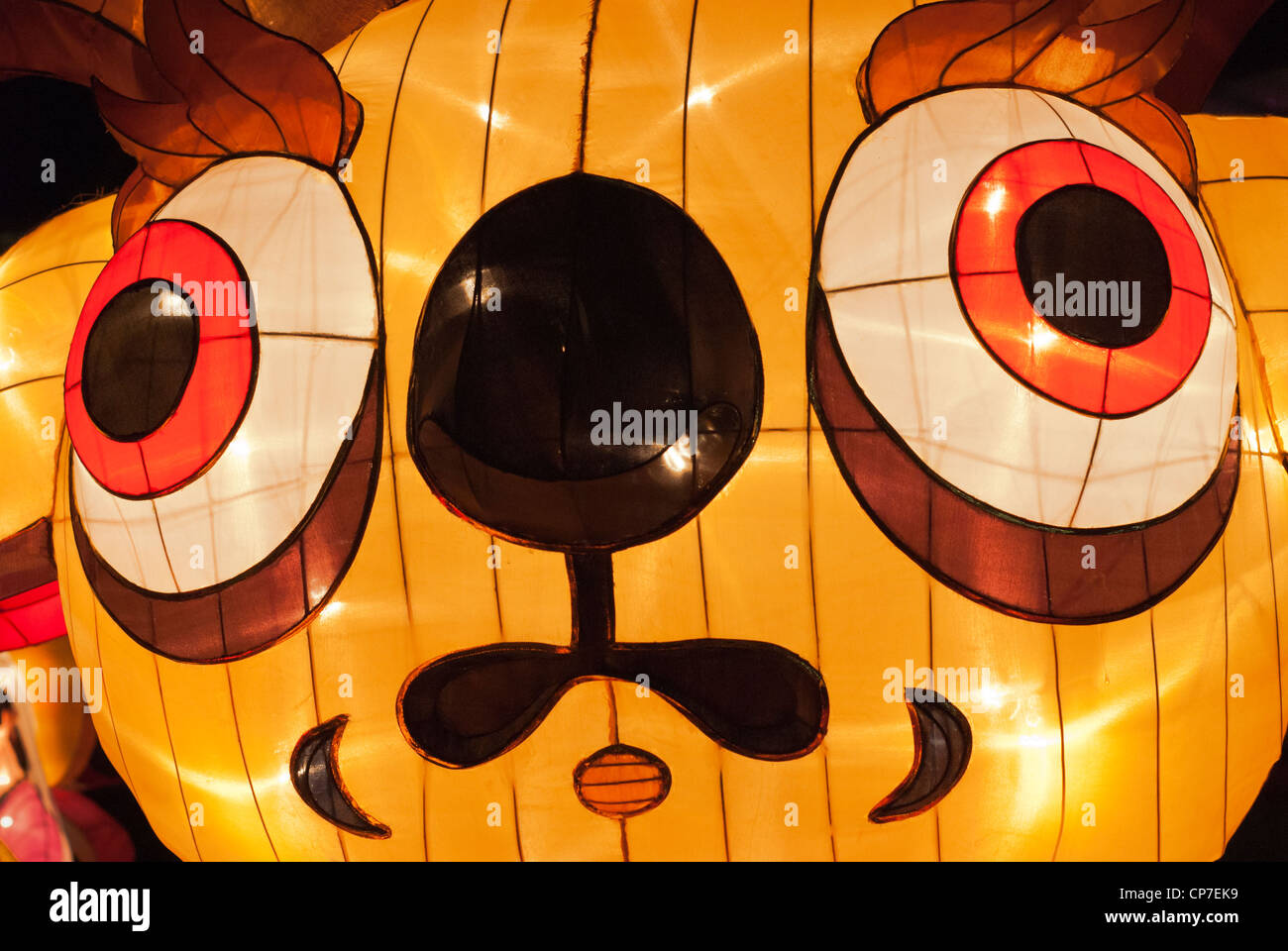 Close-up of a large Mid-Autumn festival lantern along Clarke Quay ...