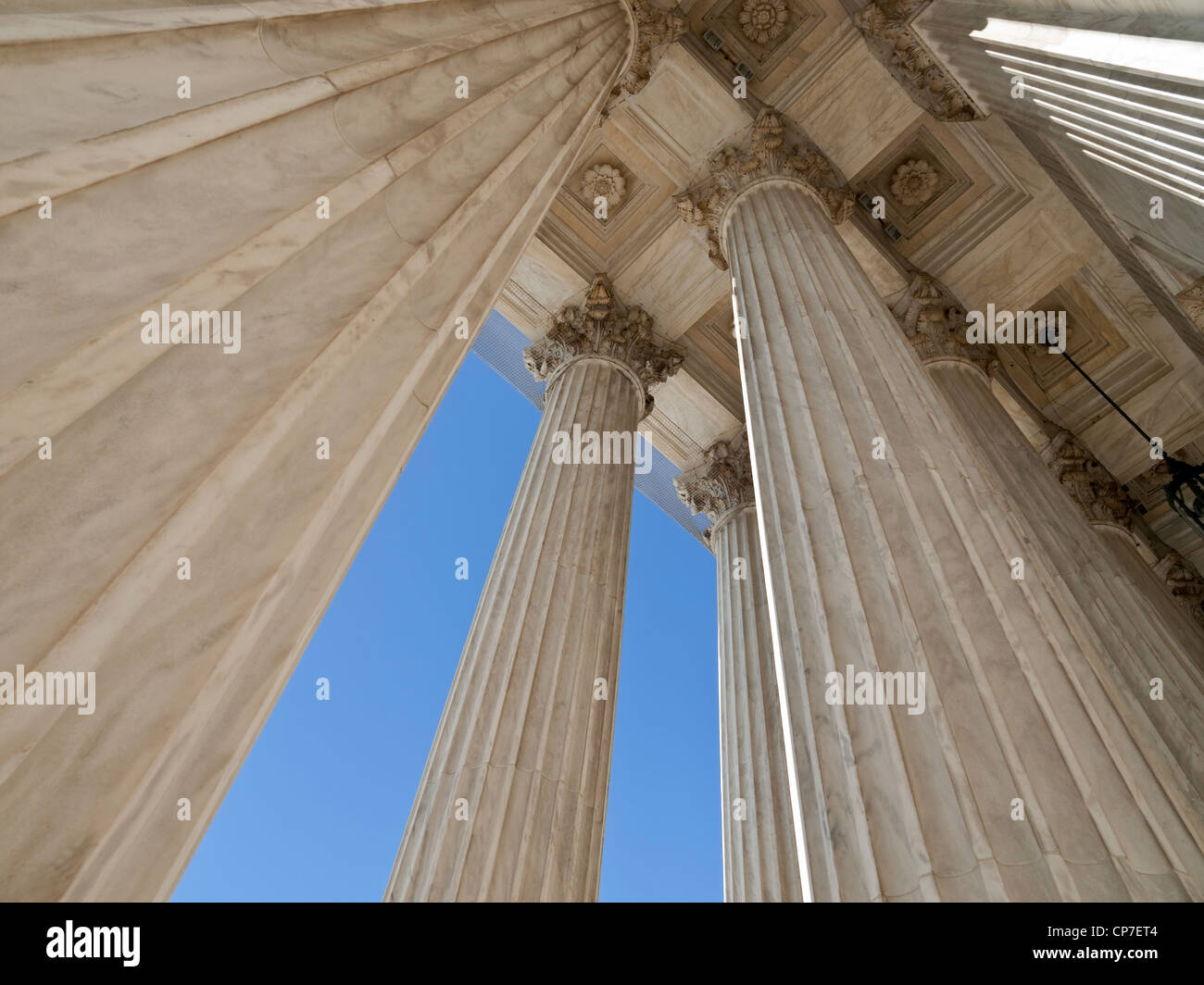 United States supreme court building columns in Washington DC Stock ...