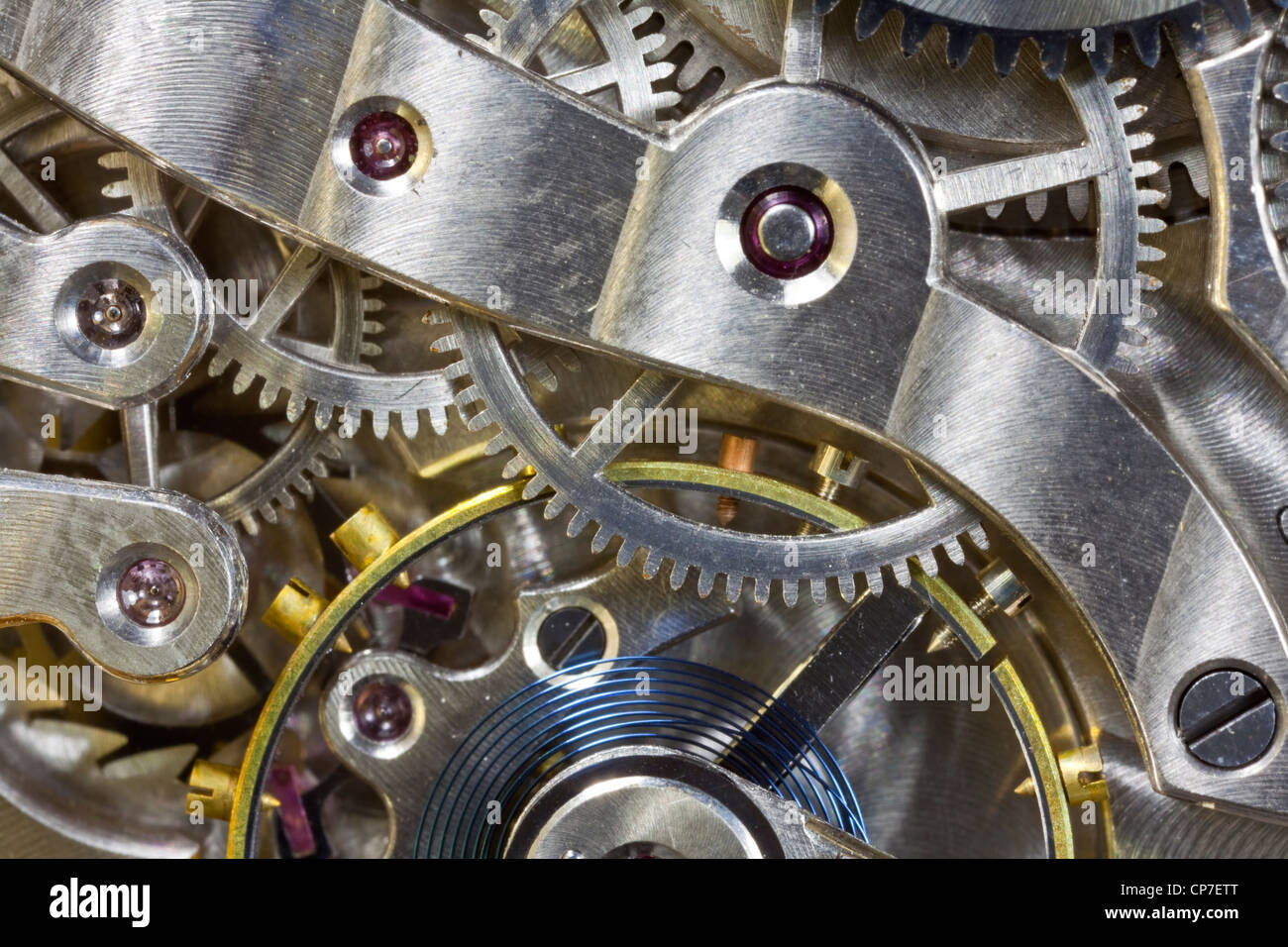Antique pocket watch inside gears macro detail Stock Photo - Alamy