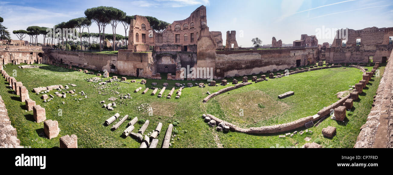 Hippodrome Stadium of Domitian, Palatine Hill Rome Stock Photo - Alamy
