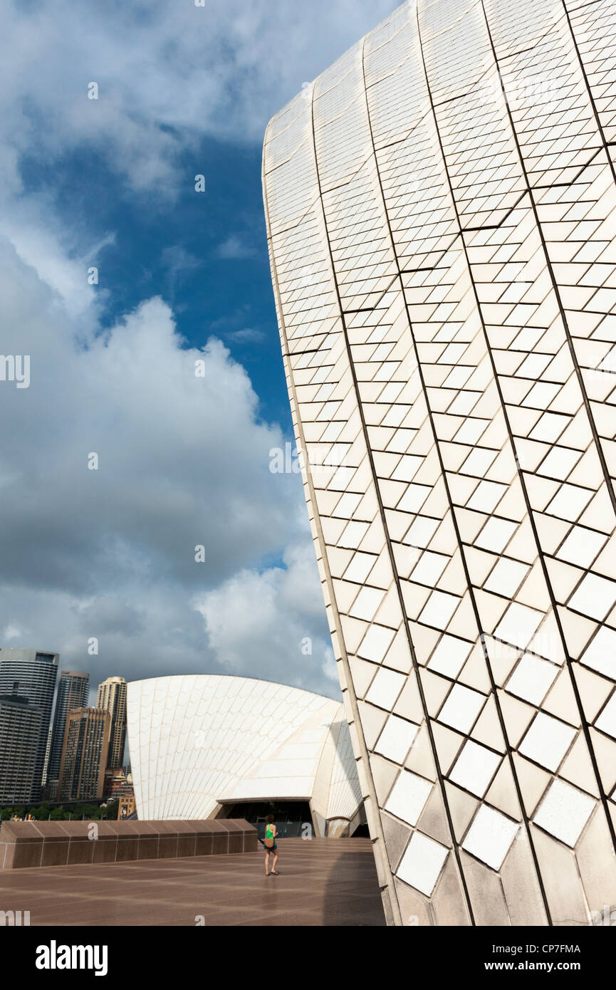 Tiles roof detail of the iconic Sydney Opera House Australia Stock ...