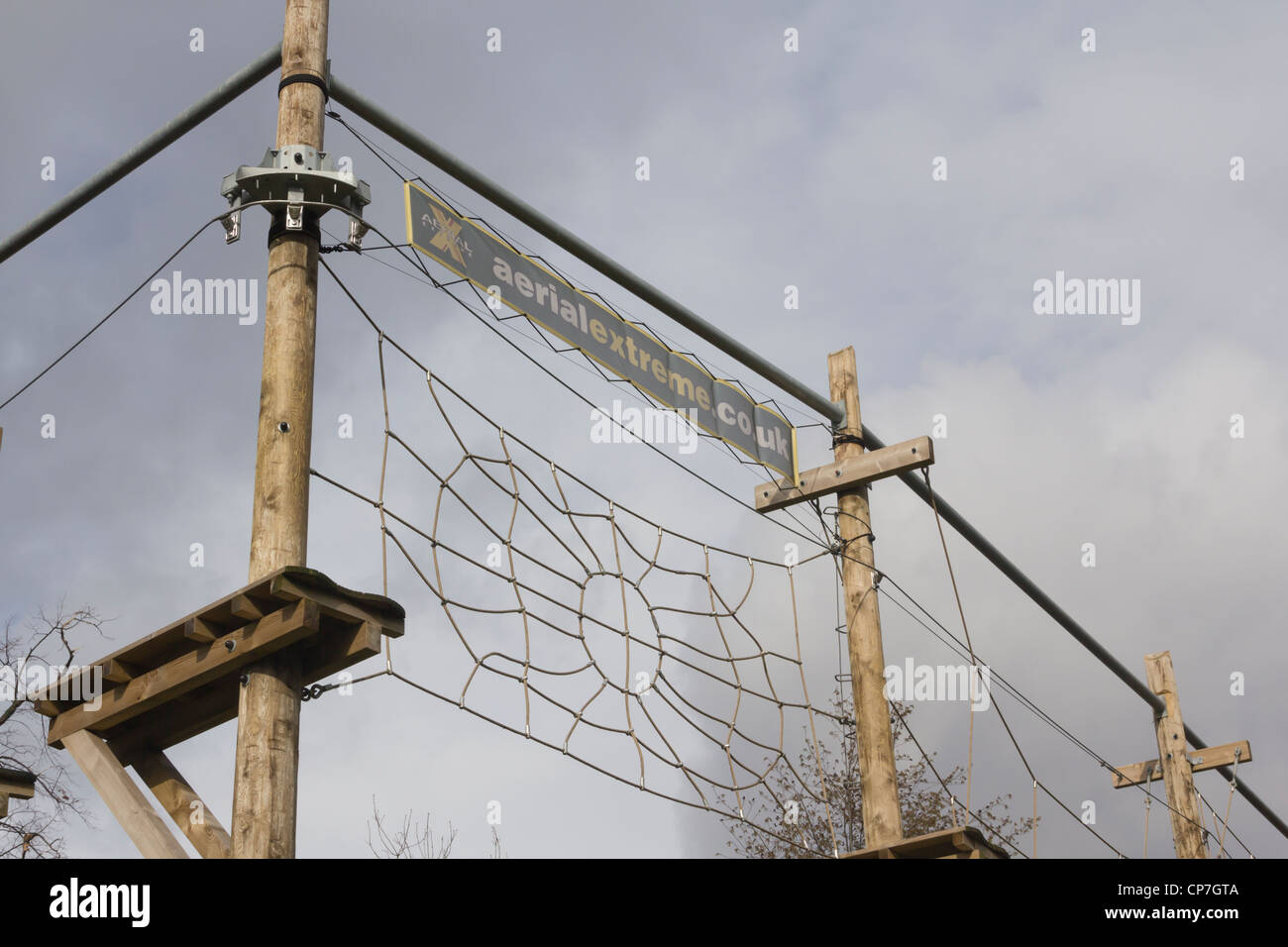 Aerial ropes course hi-res stock photography and images - Alamy