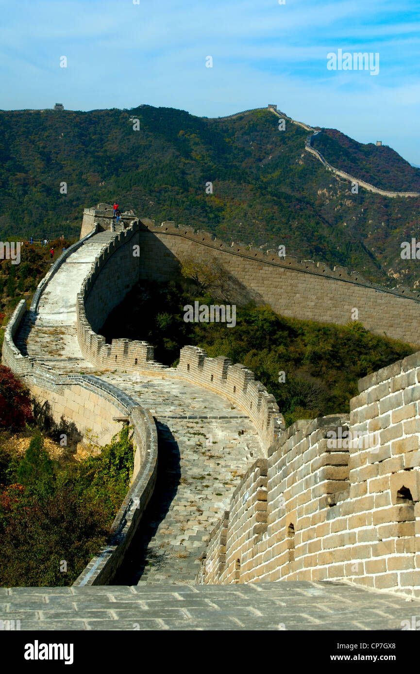 Sinuous Great Wall on the mountain Stock Photo - Alamy