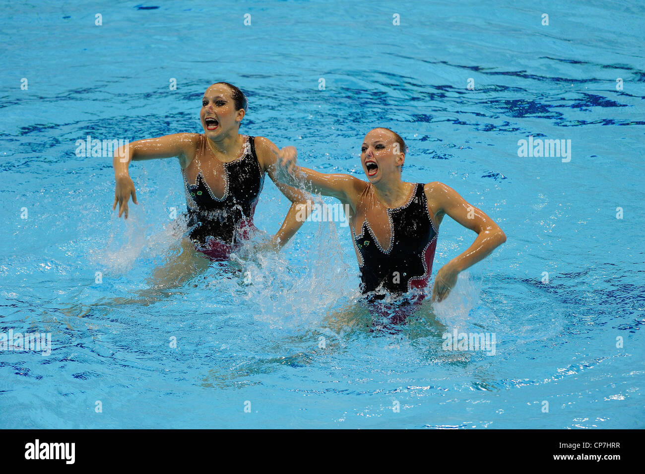London, England, 22-04-12. Nadine BRANDL and Livia LANG (AUT) in the ...