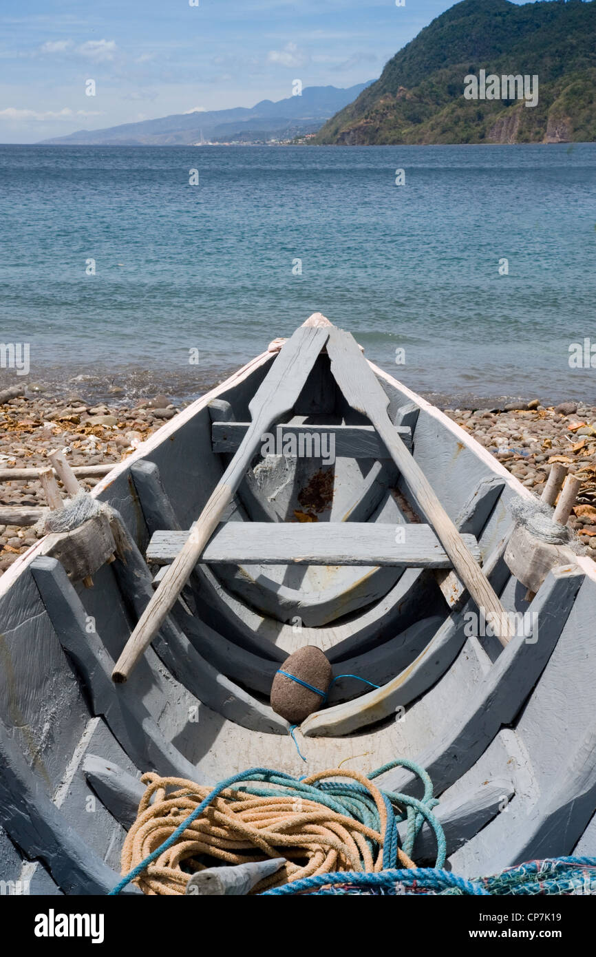 Fishing boat at Scott's Head on the southern tip of Dominica Stock ...