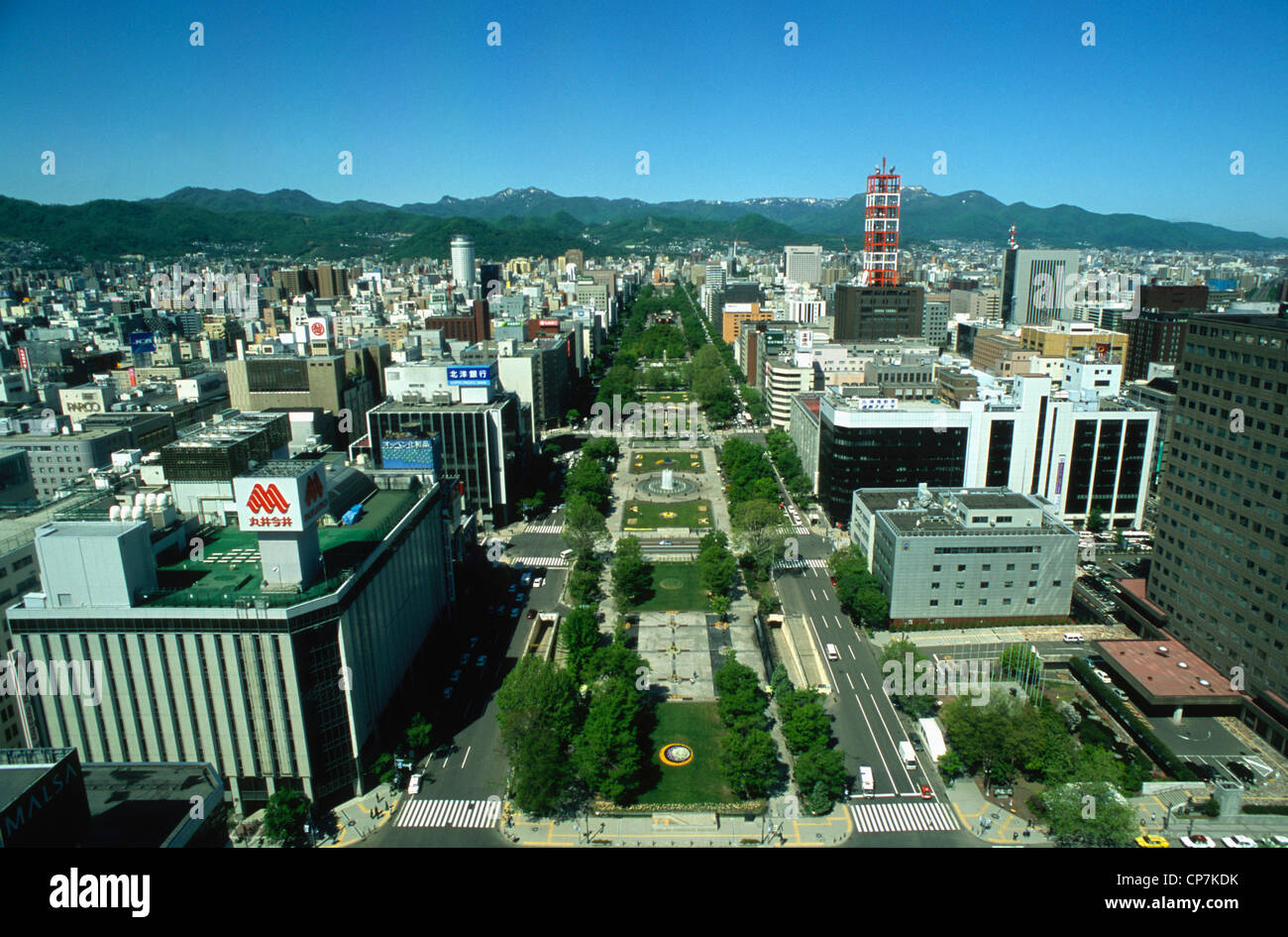Japan, Hokkaido, Sapporo, skyline, general panoramic view Stock Photo ...