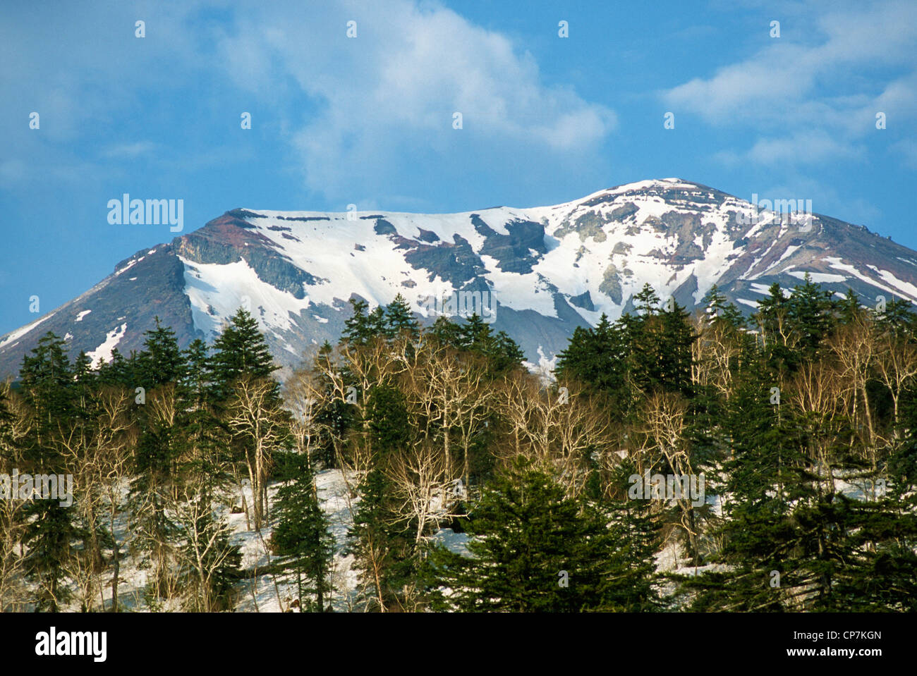 Japan, Hokkaido, Daisetsuzan National Park, Mount Asahidake volcano ...