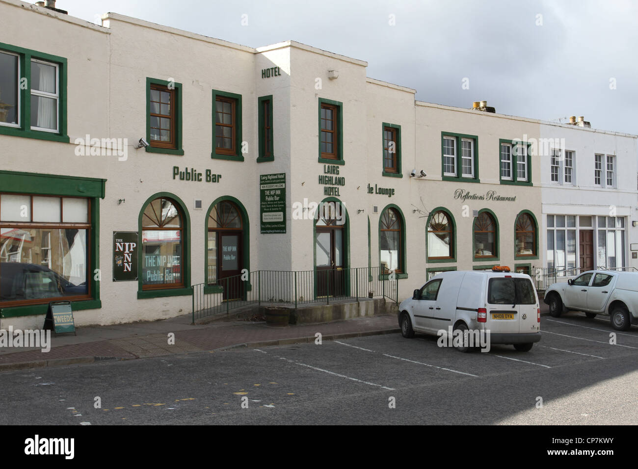 Lairg highland hotel Scotland March 2012 Stock Photo - Alamy