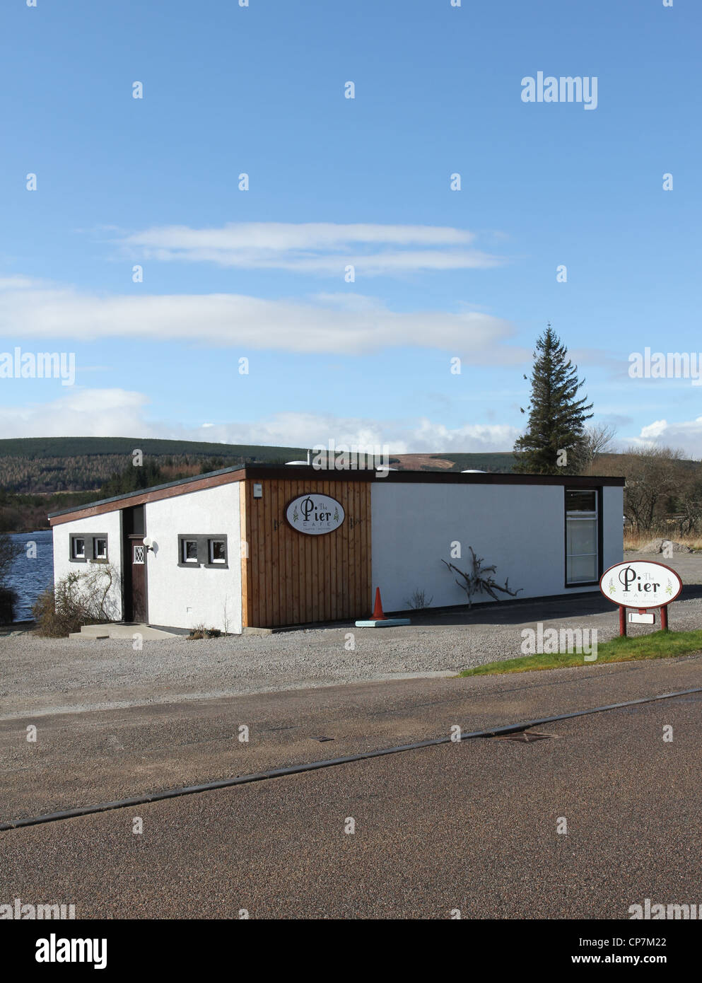 The Pier Cafe Lairg Scotland March 2012 Stock Photo - Alamy