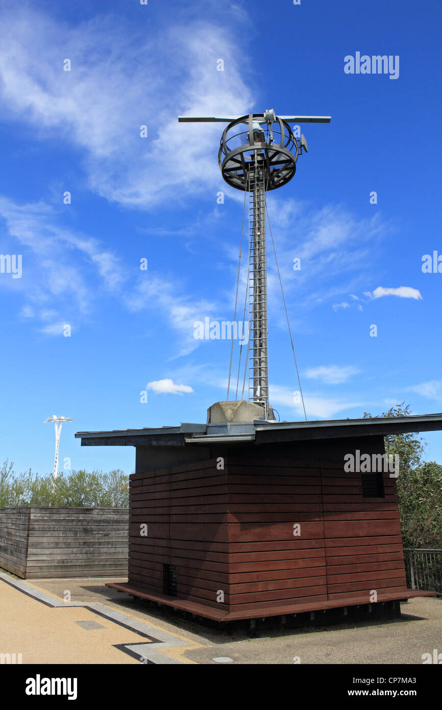 North Greenwich radar station on The Thames path at Greenwich London ...