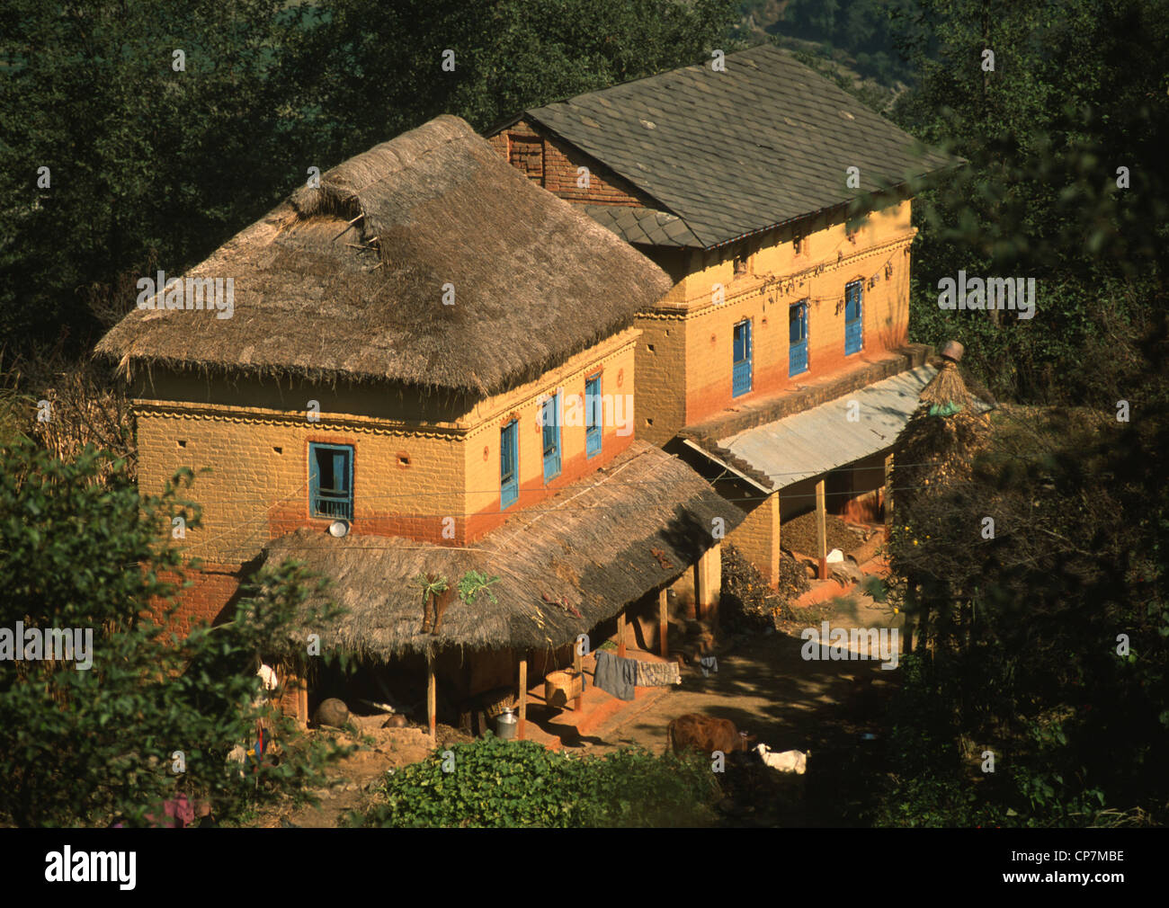 Nepal, Kathmandu Valley, typical rural houses Stock Photo - Alamy