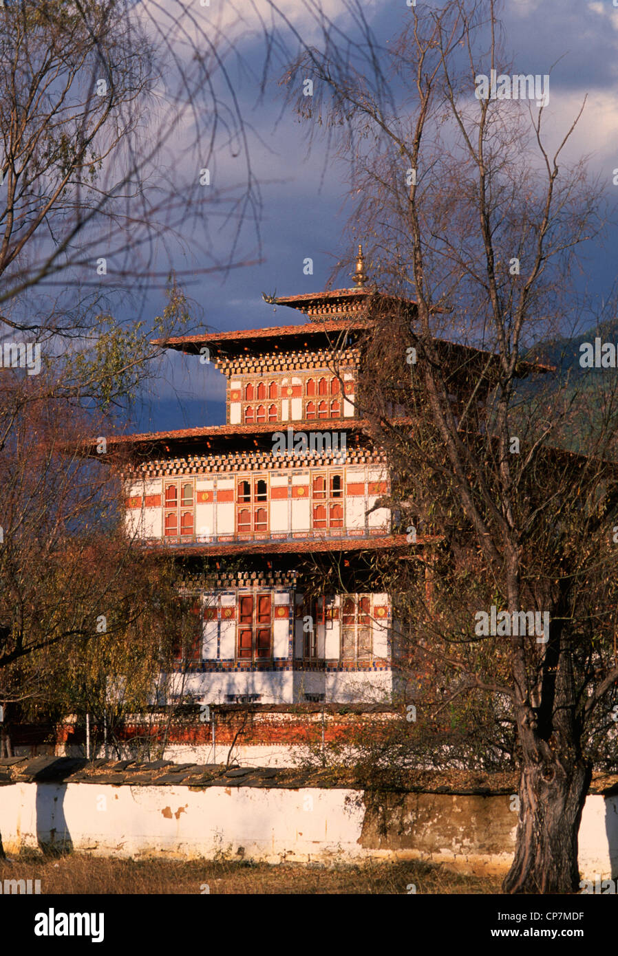 Bhutan, Paro, Palace, typical traditional architecture Stock Photo - Alamy