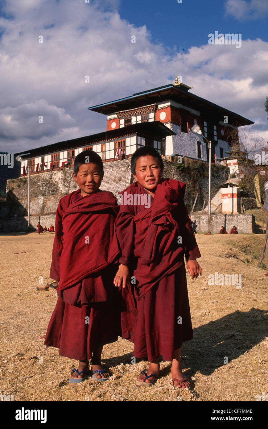 Bhutan, Thimpu, Dechen Phodrang School, young monks Stock Photo - Alamy